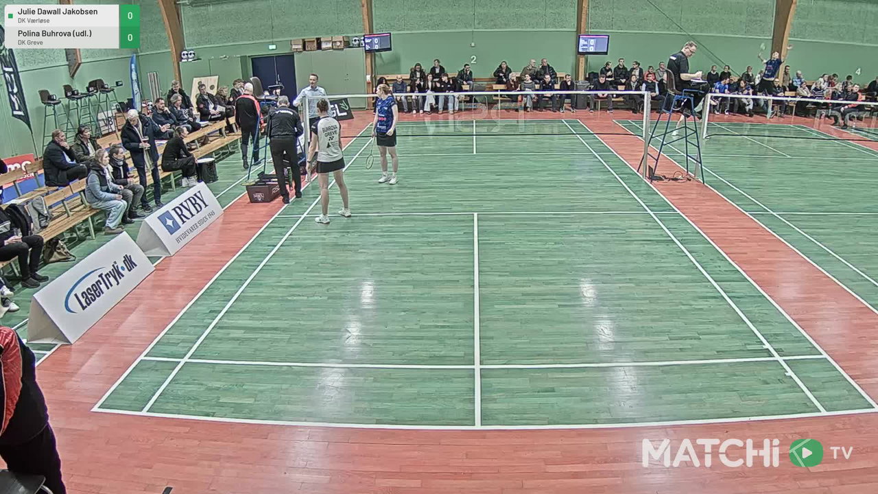 Liga 20-02 Værløse-Greve - Court 2 at Værløse Badminton